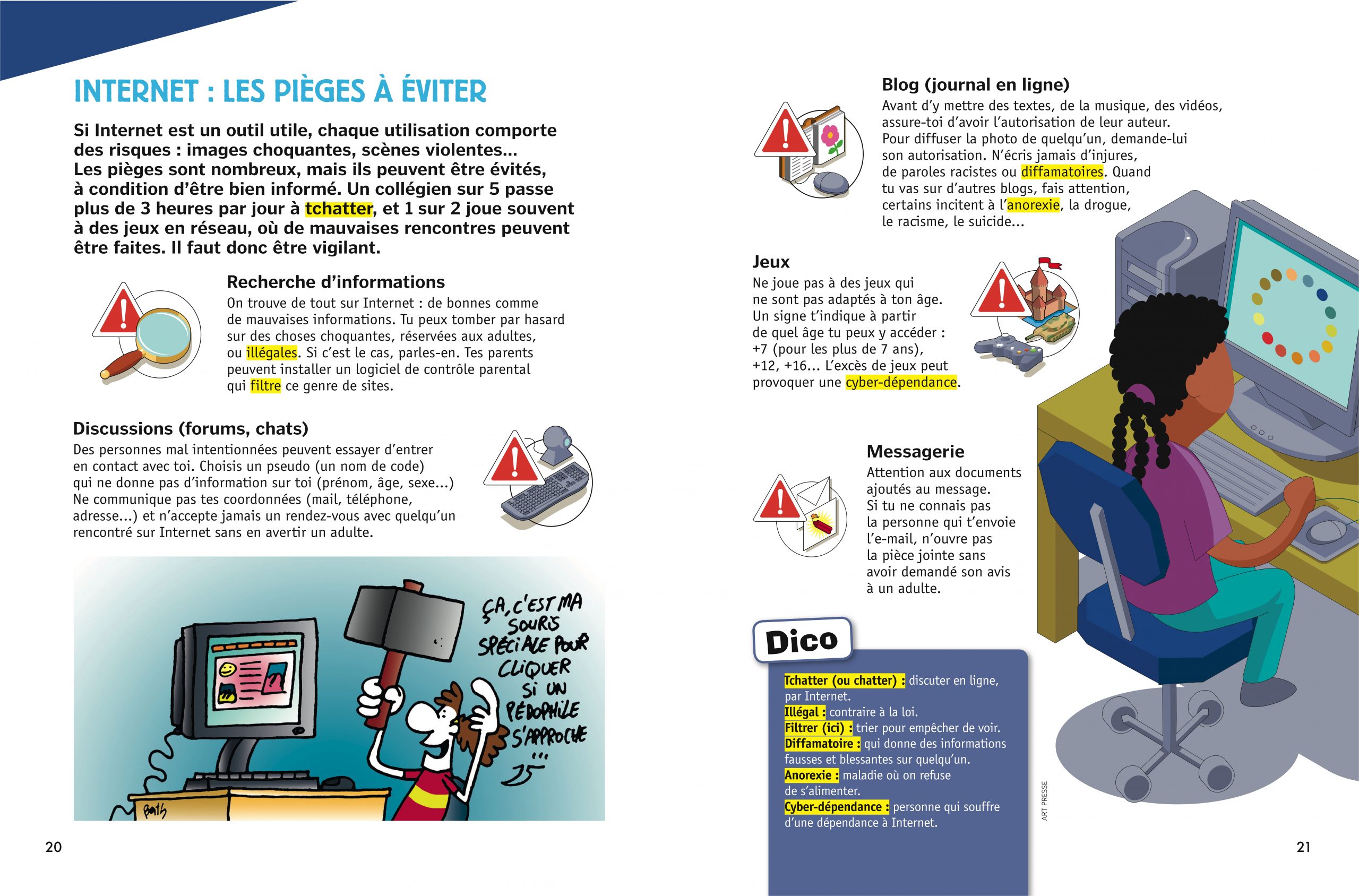 Mon Quotidien - Internet et ses pièges expliqués aux enfants - Playbac